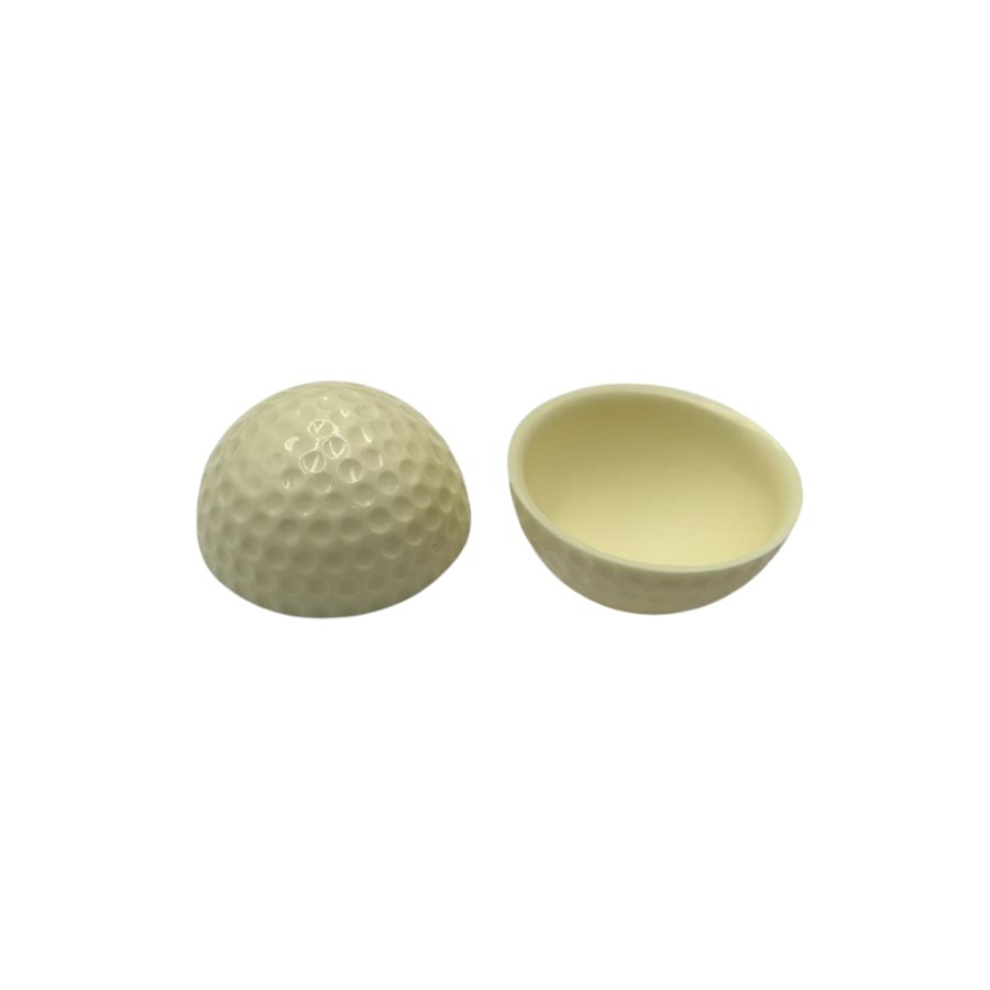 HALF GOLF BALL WHITE CHOCO, 40MM, 54PCS