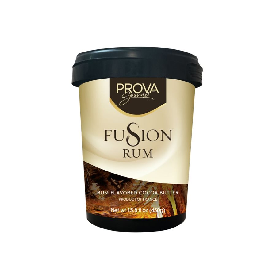 RUM FUSION, RUM-FLAVORED COCOA BUTTER, 1 LB / 450G